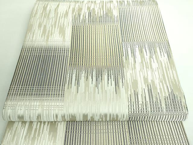 平和屋本店■極上　西陣の名門　加納幸謹製　六通柄袋帯　変わり市松　金糸　逸品　DZAA6258kh5