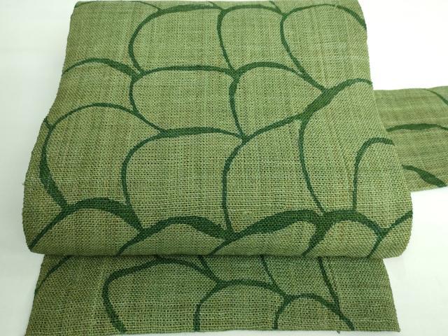 平和屋本店■極上　夏物　八寸名古屋帯　科布　青海波　逸品　DZAA6296kh5