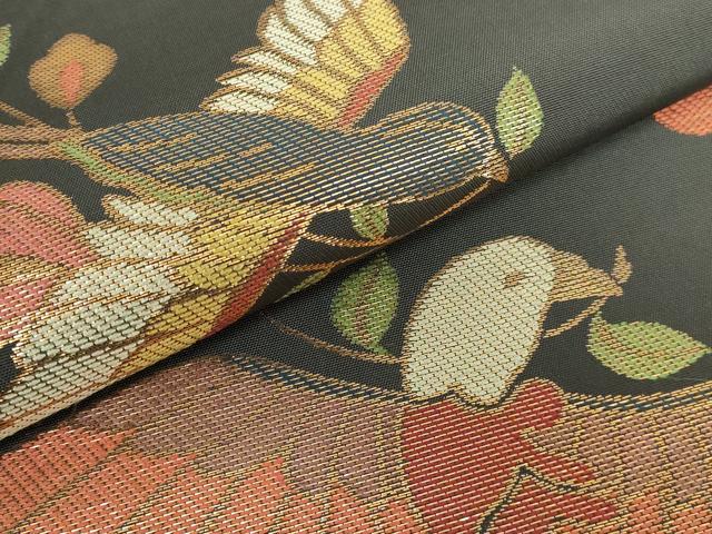 平和屋本店□極上 洛風林 工芸帯地 六通柄 本袋帯 花