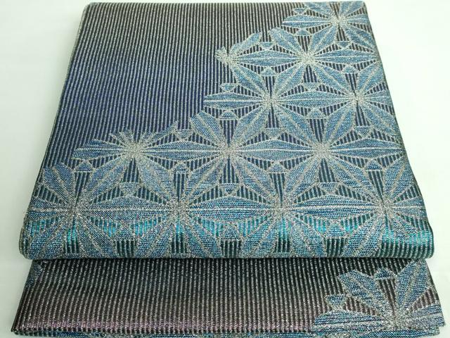 平和屋本店■極上　川端織物　BANKAN　わものや　全通柄袋帯　オーロラ綴れ　麻の葉文様金銀糸　逸品　DZAA6313kh5