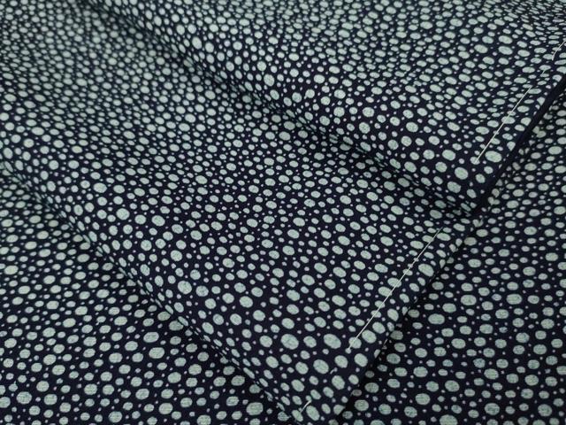 平和屋本店■極上　藍造り国選定無形文化財　藍師・佐藤昭人　小紋　霰文　逸品　未使用　DZAA6365kh5