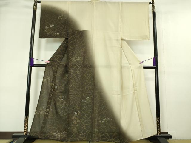 平和屋本店■極上　訪問着　無双　紗×絽　螺鈿　人物　舞　草花　暈し染め　金彩　逸品　未使用　DZAA6373kh5