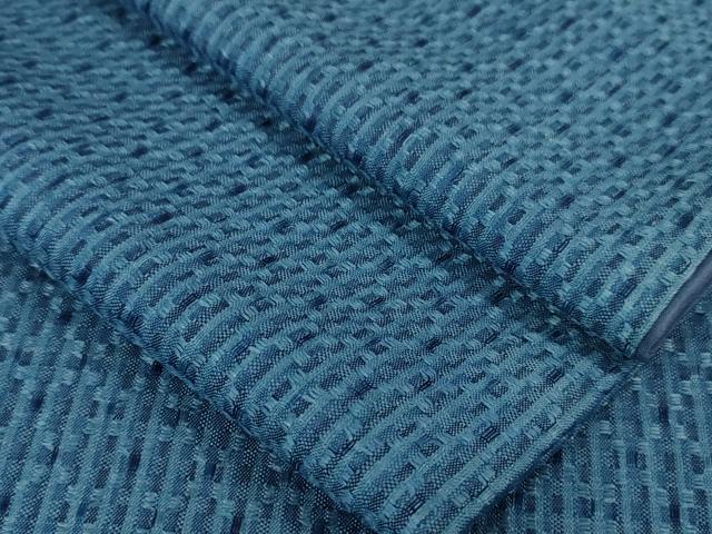 平和屋本店●極上　紬　花織　藍香房　天然藍染　逸品　DZAA6388kh5