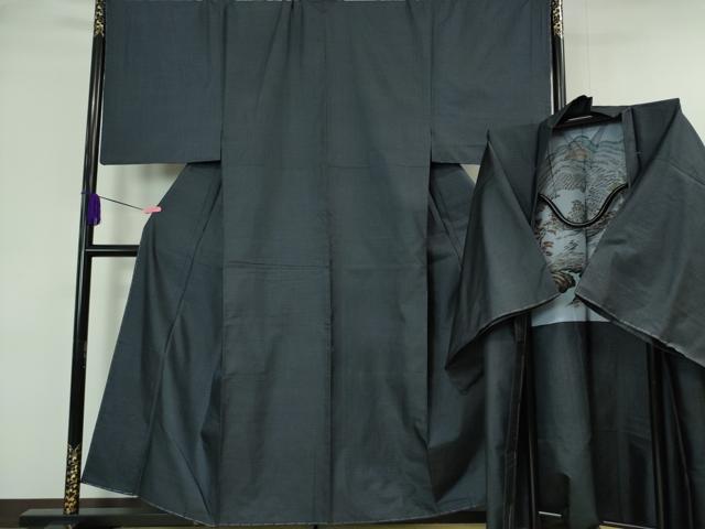 平和屋本店■極上　男性　本場大島紬　アンサンブル　キングサイズ　長羽織　100亀甲　総詰め　逸品　未使用　DZAA6394kh5