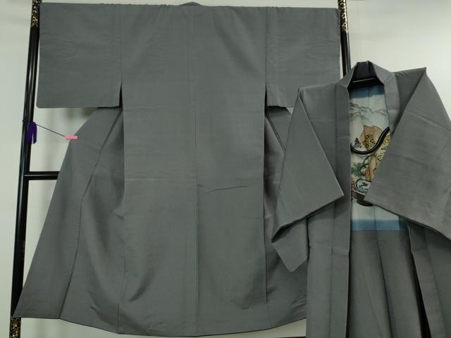 平和屋本店■極上　男性　本塩沢　アンサンブル　長羽織　110亀甲　羽裏・瓢箪　逸品　DZAA6412kh5