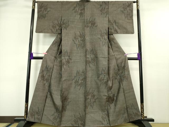 平和屋本店■極上　本場大島紬　9マルキ　泥染　岩山花文　逸品　DZAA6429kh5