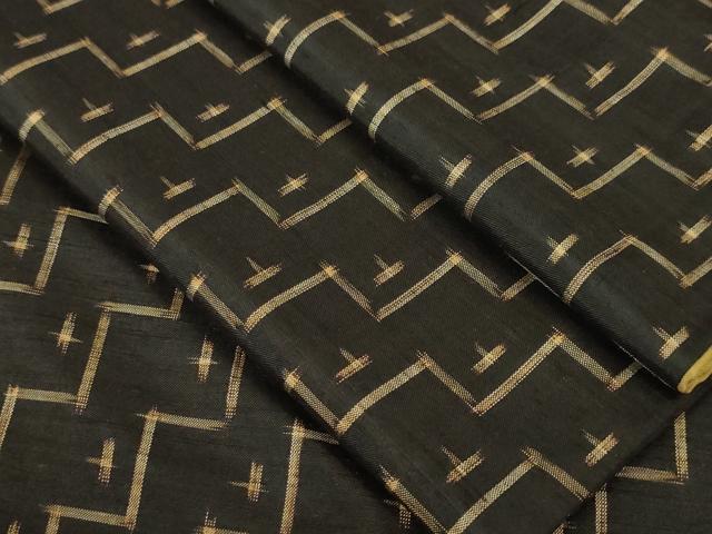 平和屋本店■極上　国指定重要無形文化財　本場久米島紬　手織　逸品　DZAA6441kh5