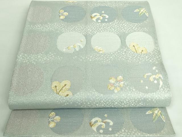 平和屋本店■極上　六通柄袋帯　松竹梅　立波文　金銀糸　逸品　DZAA6534kh5