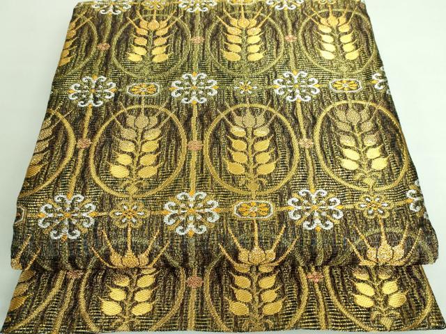 平和屋本店■極上　創業280年　誉田屋源兵衛　六通柄袋帯　格子花文　金銀糸　逸品　DZAA6539kh5