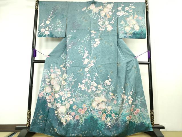 平和屋本店■極上　訪問着　草花文　暈し染め　金彩　逸品　DZAA6563kh5