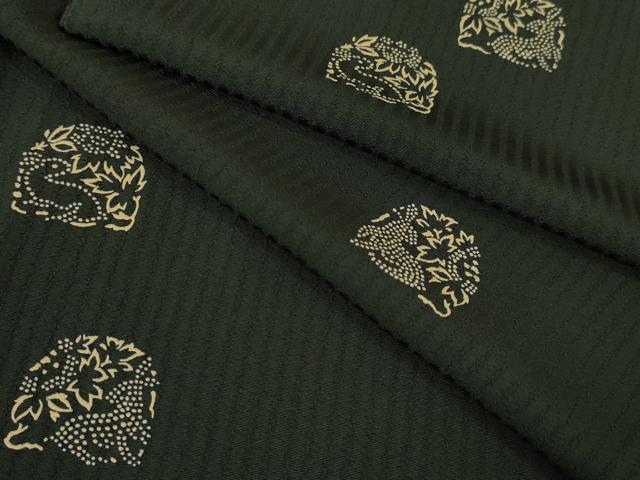 平和屋本店■極上　印傳　訪問着　単衣　花兎　蝉色地　逸品　DZAA6568kh5