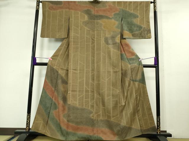 平和屋本店■極上　中国三大刺繍　スワトウ刺繍　汕頭刺繍　訪問着　紬地　道長文　逸品　DZAA6569kh5