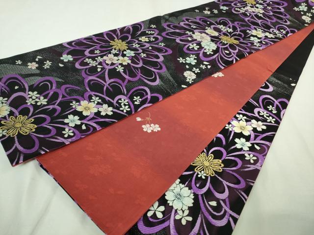 平和屋本店□極上 振袖・長襦袢(無双仕立て・半衿刺繍)・袋帯 3点セット