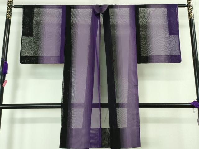 平和屋本店□極上 長羽織 スリーシーズン 春夏秋 塵除け 紗 暈し染め