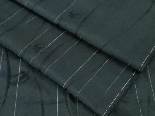 平和屋本店■極上　長羽織　スリーシーズン　春夏秋　塵除け　もじり織　燕紋紗　濃藍色地　やまと誂製　逸品　未使用　DZAA6647kh5