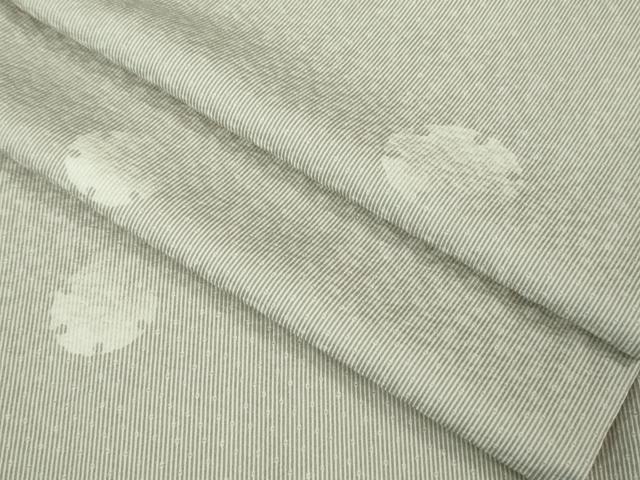 平和屋本店□極上 小紋 雪輪 竹縞 潤色×白 逸品 DZAA6670kh5 小紋