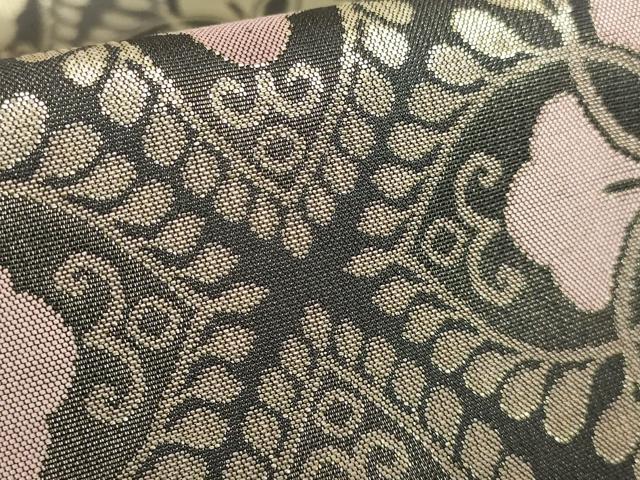 平和屋本店□極上 洛風林 工芸帯地 太鼓柄袋帯 花菱文 金糸