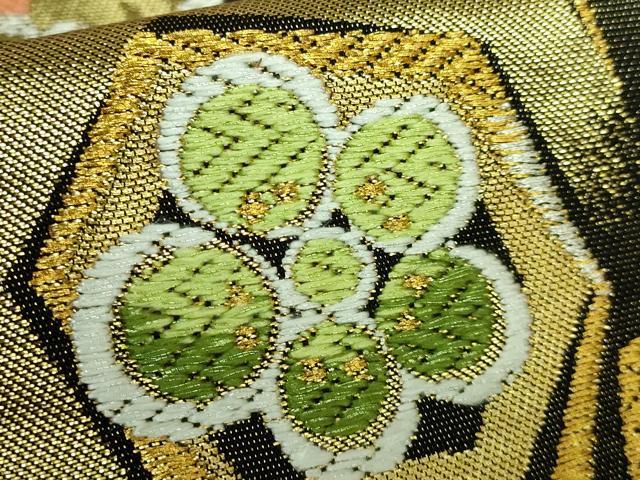 平和屋着物□極上 西陣 川島織物 六通柄 本袋帯 亀甲花唐草