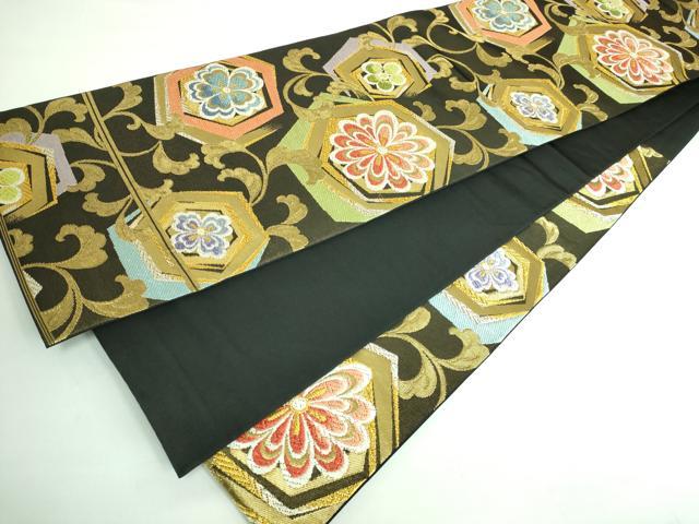 平和屋着物□極上 西陣 川島織物 六通柄 本袋帯 亀甲花唐草