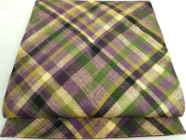 平和屋着物■極上　ひなや工房　くむ・あむ・おる　伊豆蔵明彦　組織　全通柄袋帯　金糸　逸品　DZAA6757kh5