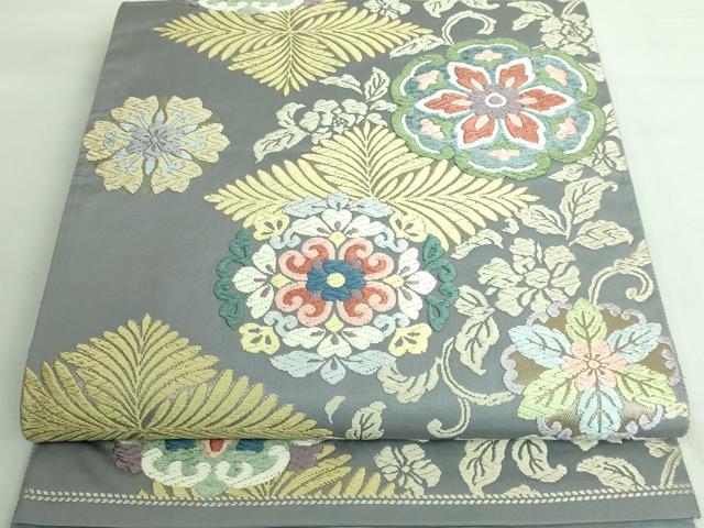 平和屋着物■極上　六通柄袋帯　唐織　正倉院花文　金糸　逸品　DZAA6773kh5