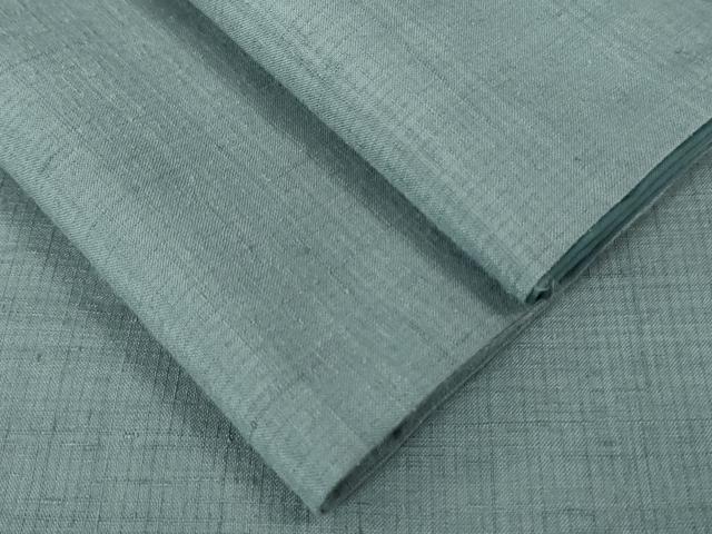 平和屋着物■極上　本場結城紬　重要無形文化財　色無地　ピジョンブルー色　ますいわ屋扱い　逸品　DZAA6898kh5
