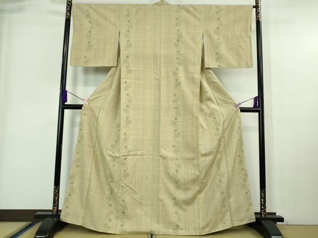 平和屋着物■極上　結城紬　はたおり娘　80亀甲　手緒里　楓間道　やまと誂製　逸品　DZAA6900kh5