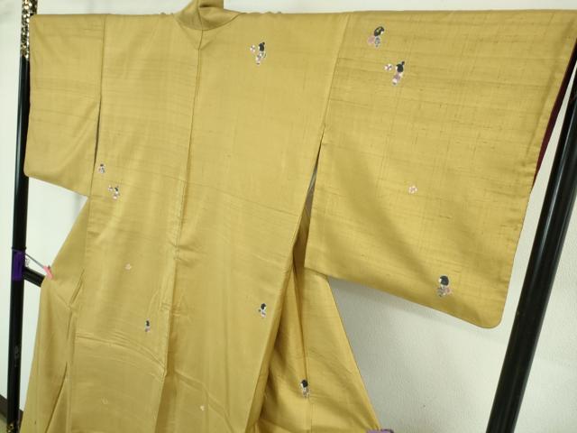 平和屋着物□極上 十日町 名門青柳謹製 赤城紬 草木染 訪問着 絞り