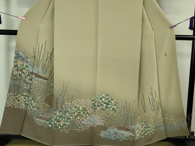 平和屋着物□極上 十日町 加賀草木友禅の第一人者 田村哲彦