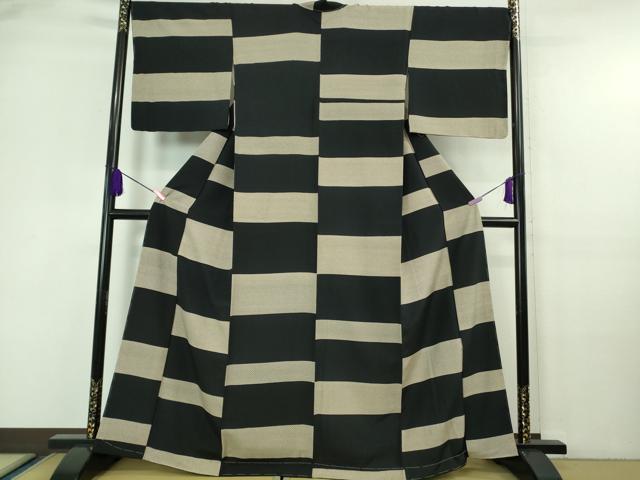 平和屋着物■極上　小紋　鹿の子　変わり市松　逸品　未使用　DZAA6933kh5