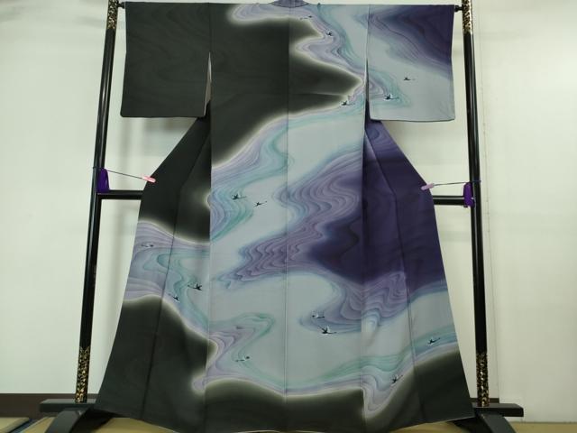 平和屋着物■極上　訪問着　飛鳥文　市松織　暈し染め　逸品　DZAA6944kh5