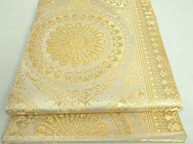 平和屋着物■極上　西陣　川島織物　六通柄　本袋帯　正倉院花文　金糸　逸品　DZAA6976kh5