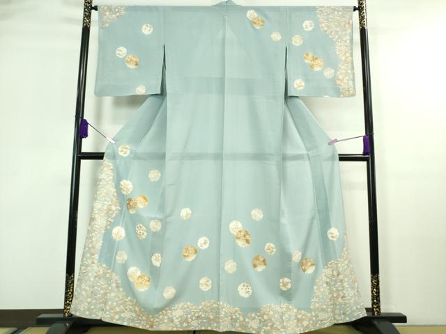 平和屋本店■極上　夏物　訪問着　絽　宝尽くし　雪輪　水色地　金彩　銀座越後屋扱い　逸品　DZAA7119kh5