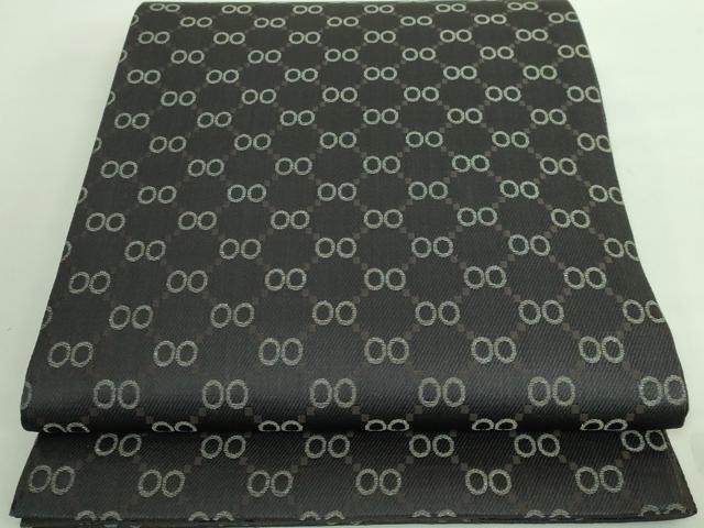 平和屋着物■極上　両面　六通柄袋帯　網目文　金糸　逸品　DZAA7193kh5