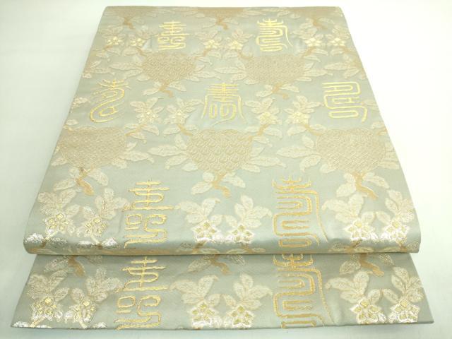 平和屋着物■極上　龍村晋謹製　全通柄袋帯　名物寿橘金襴　金銀糸　逸品　DZAA7223kh5