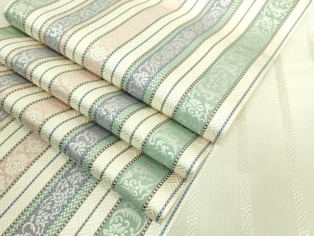 平和屋本店■極上　1897年創業 名門岡野 本場筑前博多織 千年工房　両面　全通柄　本袋帯　花間道　やまと誂製　逸品　DZAA7231kh5