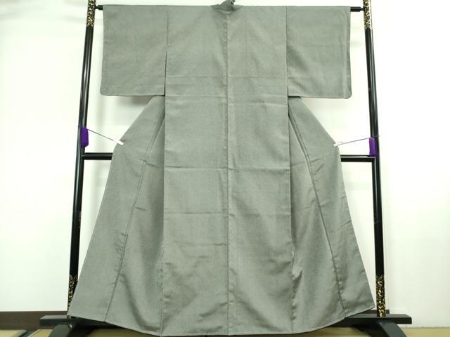 平和屋着物■極上　江戸小紋　お召地　万筋　黒×白　逸品　未使用　DZAA7259kh5