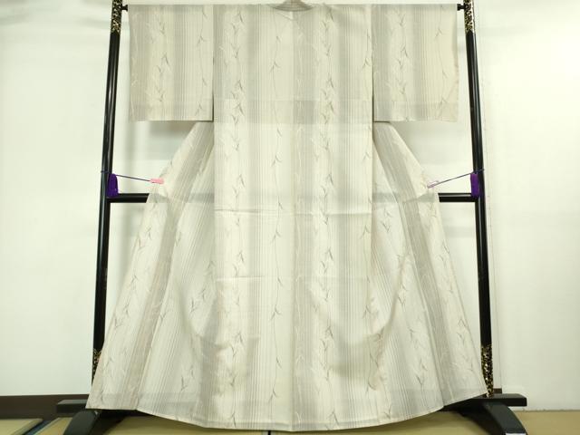 平和屋着物■極上　夏物　本場大島紬　夏大島　枝葉間道　逸品　DZAA7329kh5