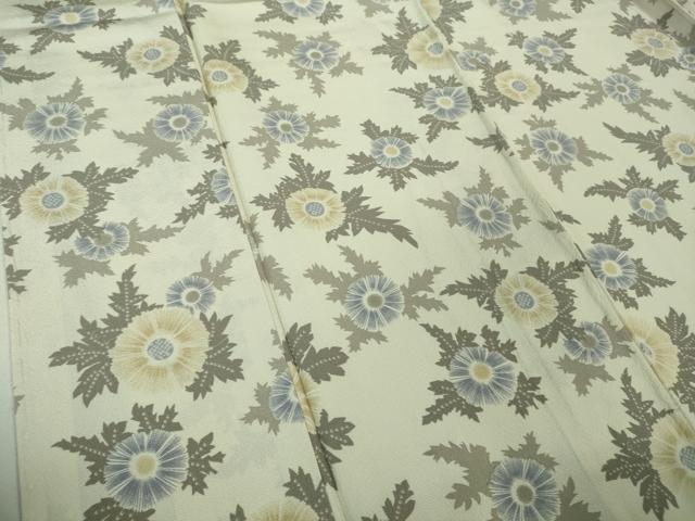 平和屋着物□極上 小紋 タンポポ 蒲公英 象牙色地 逸品 未使用 DZAA7395kh5