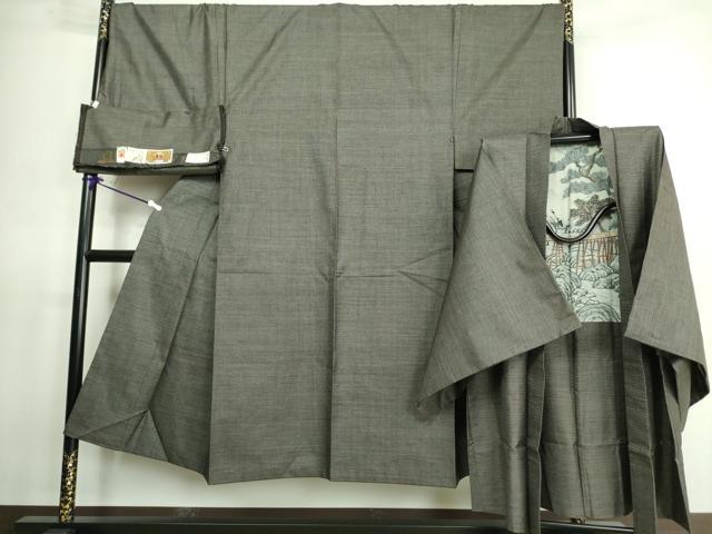 平和屋着物■極上　男性　本場大島紬　アンサンブル　キングサイズ　100亀甲　総詰め　新納光夫作　証紙付き　逸品　DZAA7406kh5