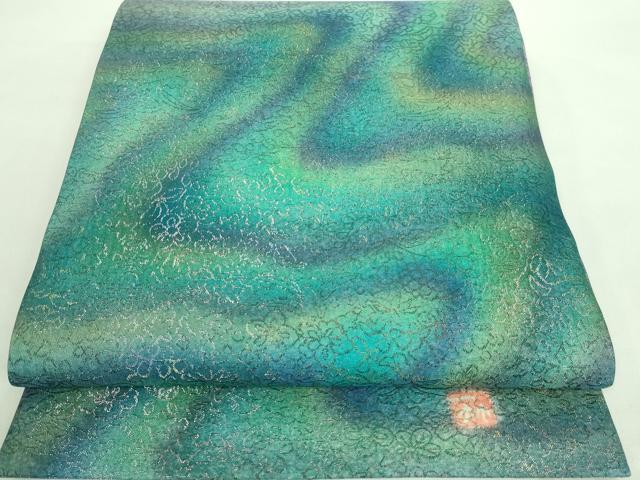 平和屋本店■希少　久保田一竹　幻の辻が花　太鼓柄袋帯　金通し地　さが美扱い　逸品　DZAA7443kh5