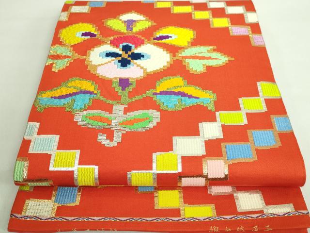 平和屋着物■最高級　龍村平蔵製　太鼓柄　本袋帯　天平綺文錦　金銀糸　逸品　DZAA7491kh5