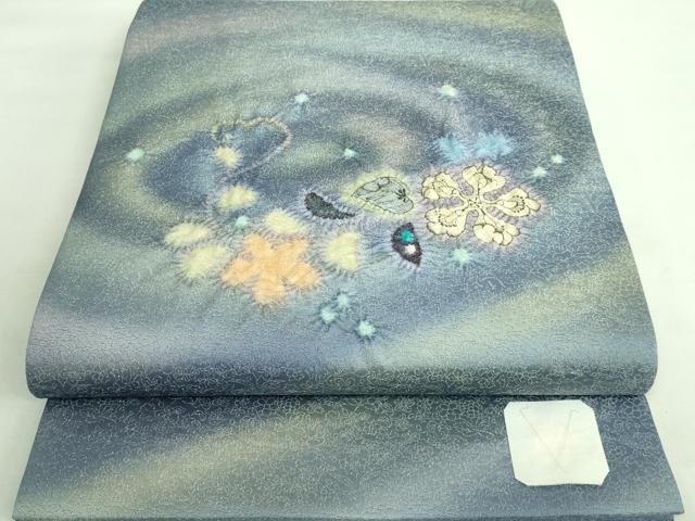 平和屋本店■極上　久保田一竹　幻の辻が花　太鼓柄袋帯　金通し地　上代102万　逸品　未使用　DZAA7492kh5