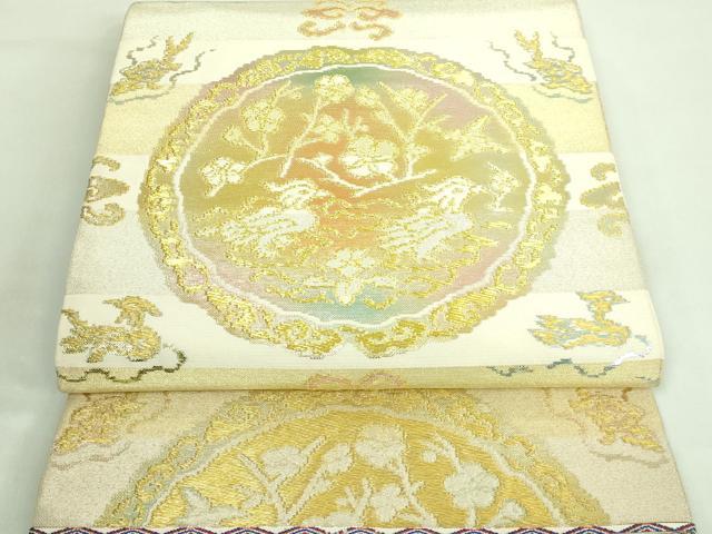 平和屋本店■最高級　龍村平蔵製　六通柄　本袋帯　金銀木下裂　金銀糸　逸品　DZAA7496kh5