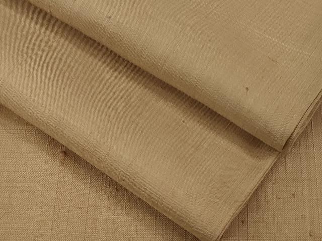 平和屋着物■極上　染織の名門　しょうざん  生紬　単衣　色無地　鴇唐茶色地　逸品　DZAA7534kh5