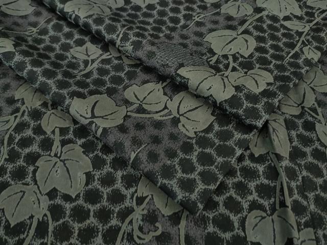 平和屋着物■極上　お召　蔦の葉文　絵夢工房　逸品　DZAA7573kh5