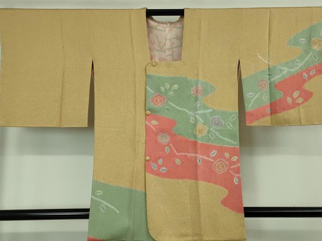 平和屋着物■極上　道行コート　舞花文　金彩　逸品　未使用　DZAA7601kh5