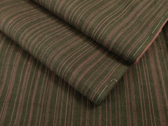 平和屋着物■極上　結城紬　縞　逸品　未使用　DZAA7620kh5