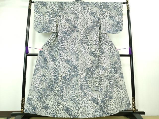 平和屋着物■極上　夏物　浴衣　綿絽　長板染　花短冊重ね　逸品　DZAA7624kh5