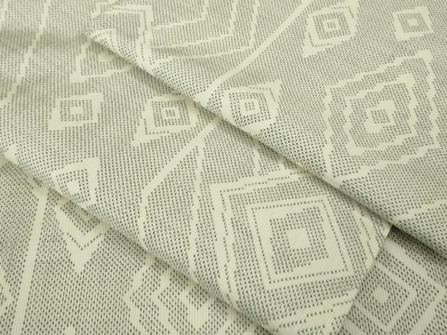 平和屋着物■極上　本場大島紬　白大島　菱文　逸品　未使用　DZAA7637kh5
